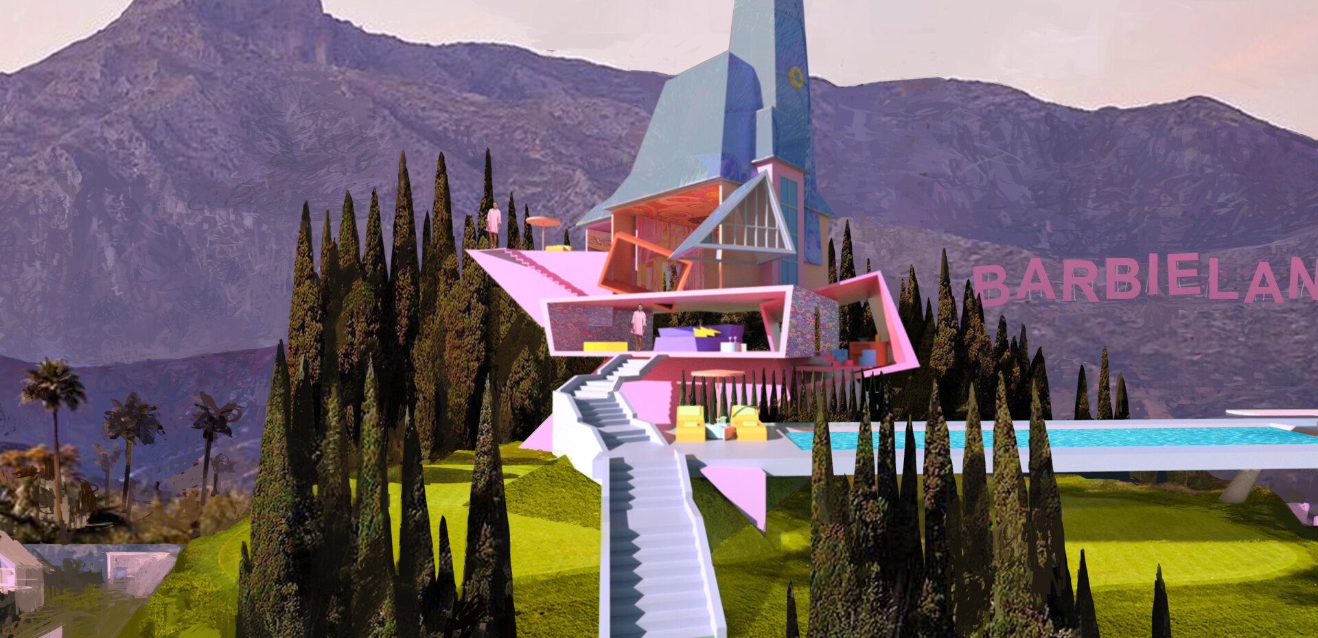 ArtStation - BARBIE - WEIRD BARBIE HOUSE CONCEPT DESIGN