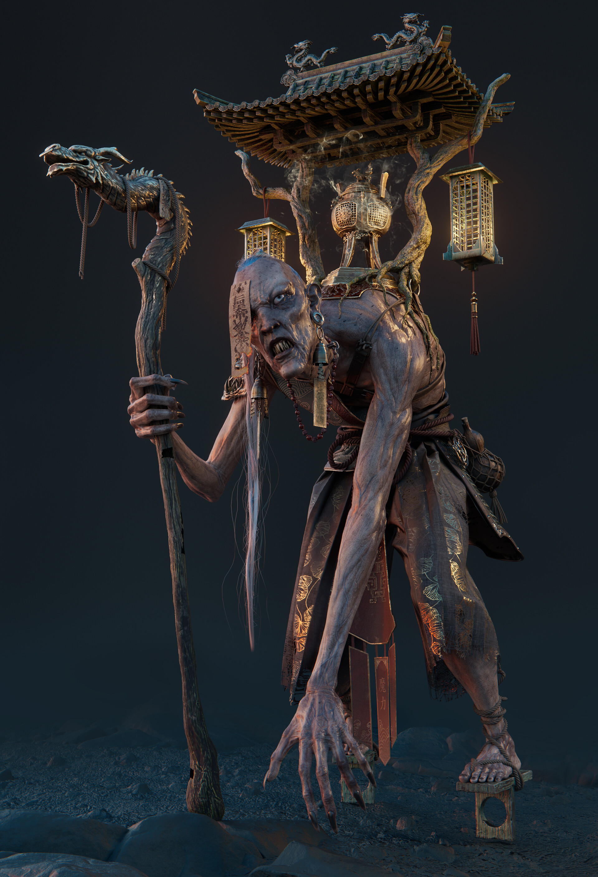 ArtStation - Creature inspired by Asian Mythology