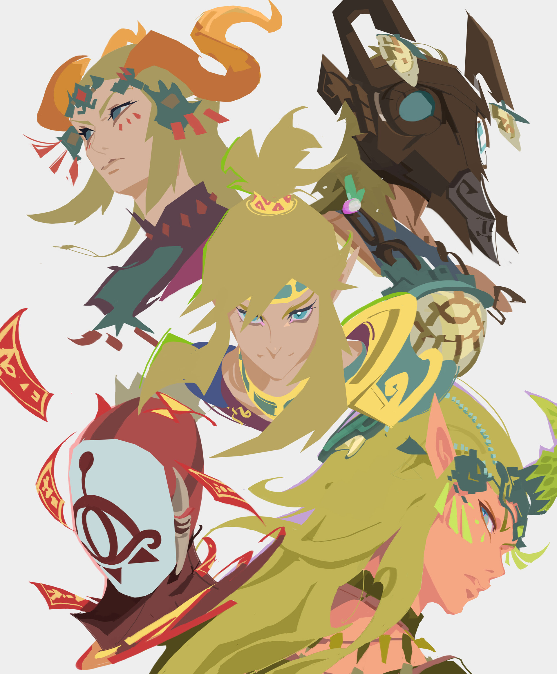 Shawn Lin - My top 5 TOTK armor fanart.