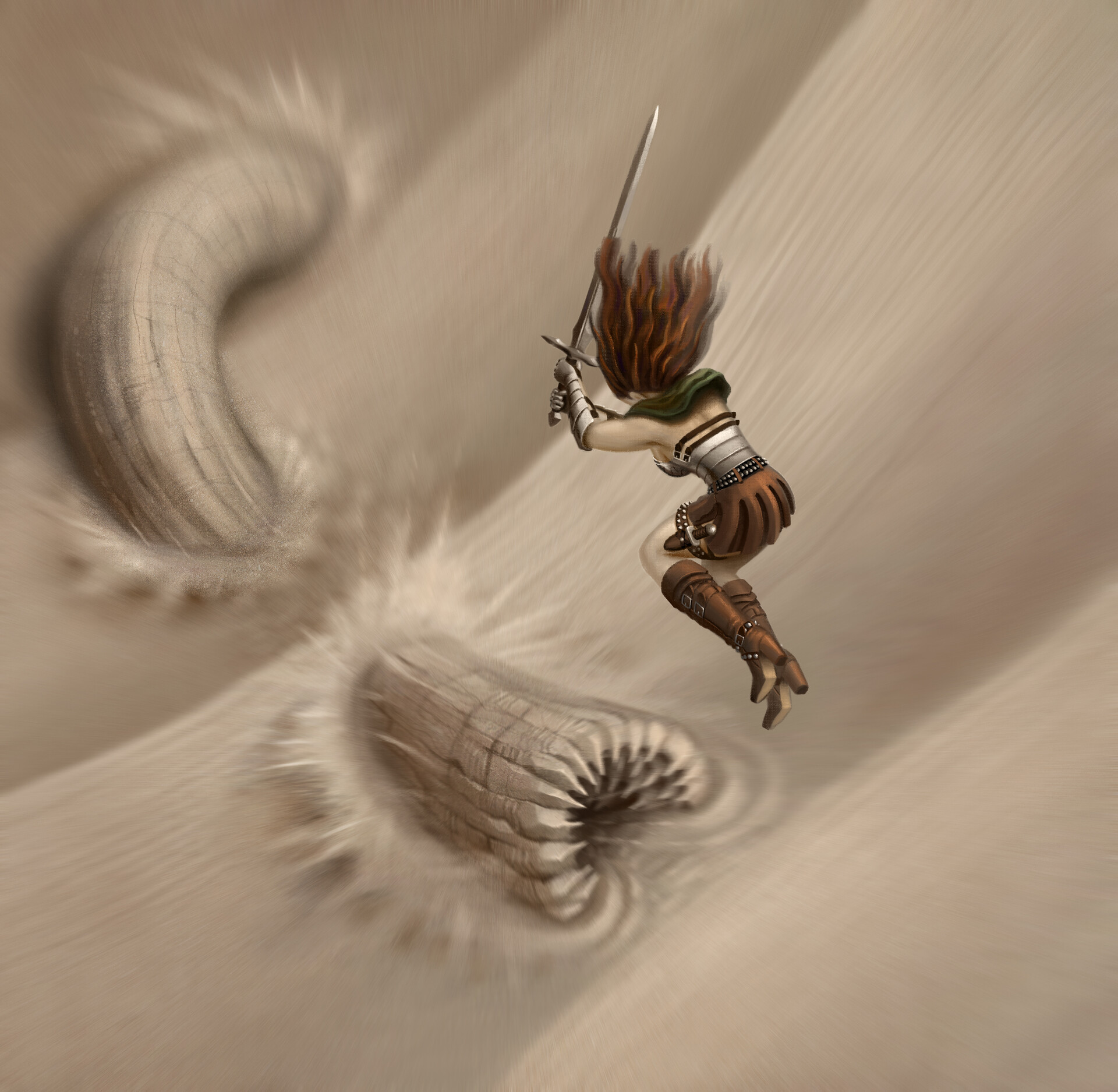 ArtStation - Zanna vs Sandworm