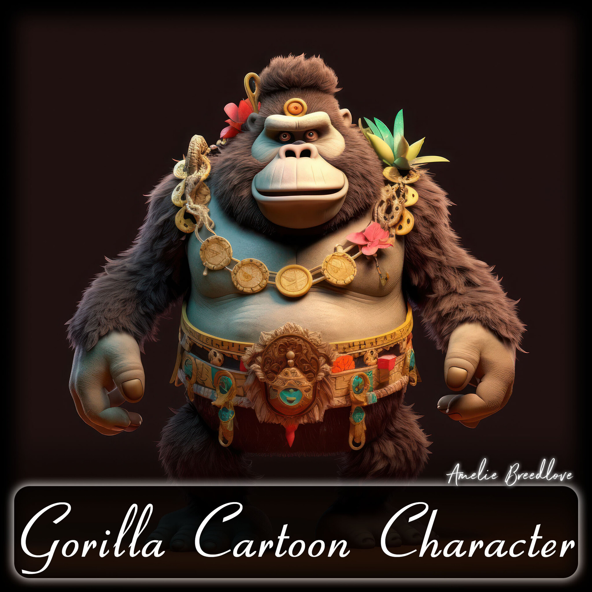 ArtStation - 200 Gorilla Cartoon Character (Full Body) Reference Pack ...