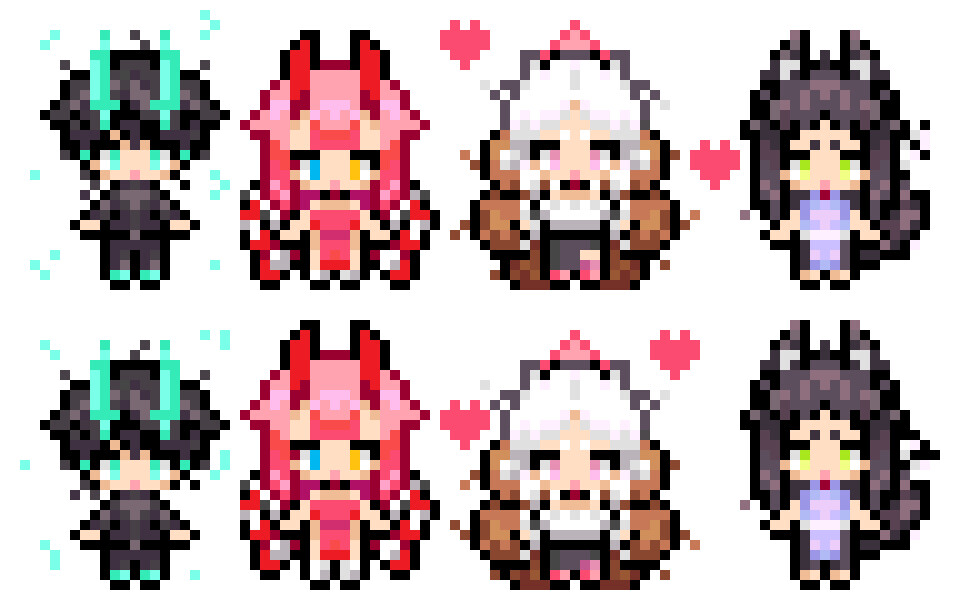 ArtStation - Vtuber pixelart sprites