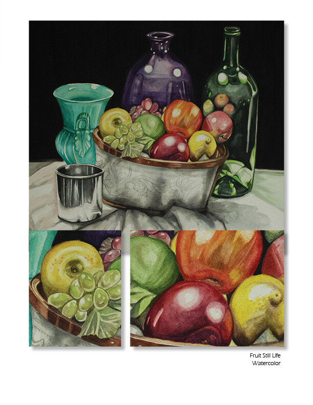 lambiart - Student Work - Fruit Still Life Watercolor