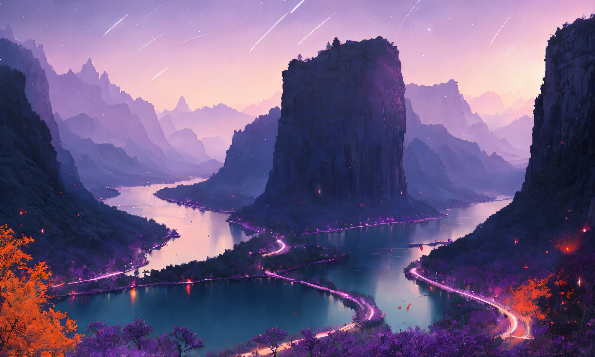 ArtStation - colorful landscape