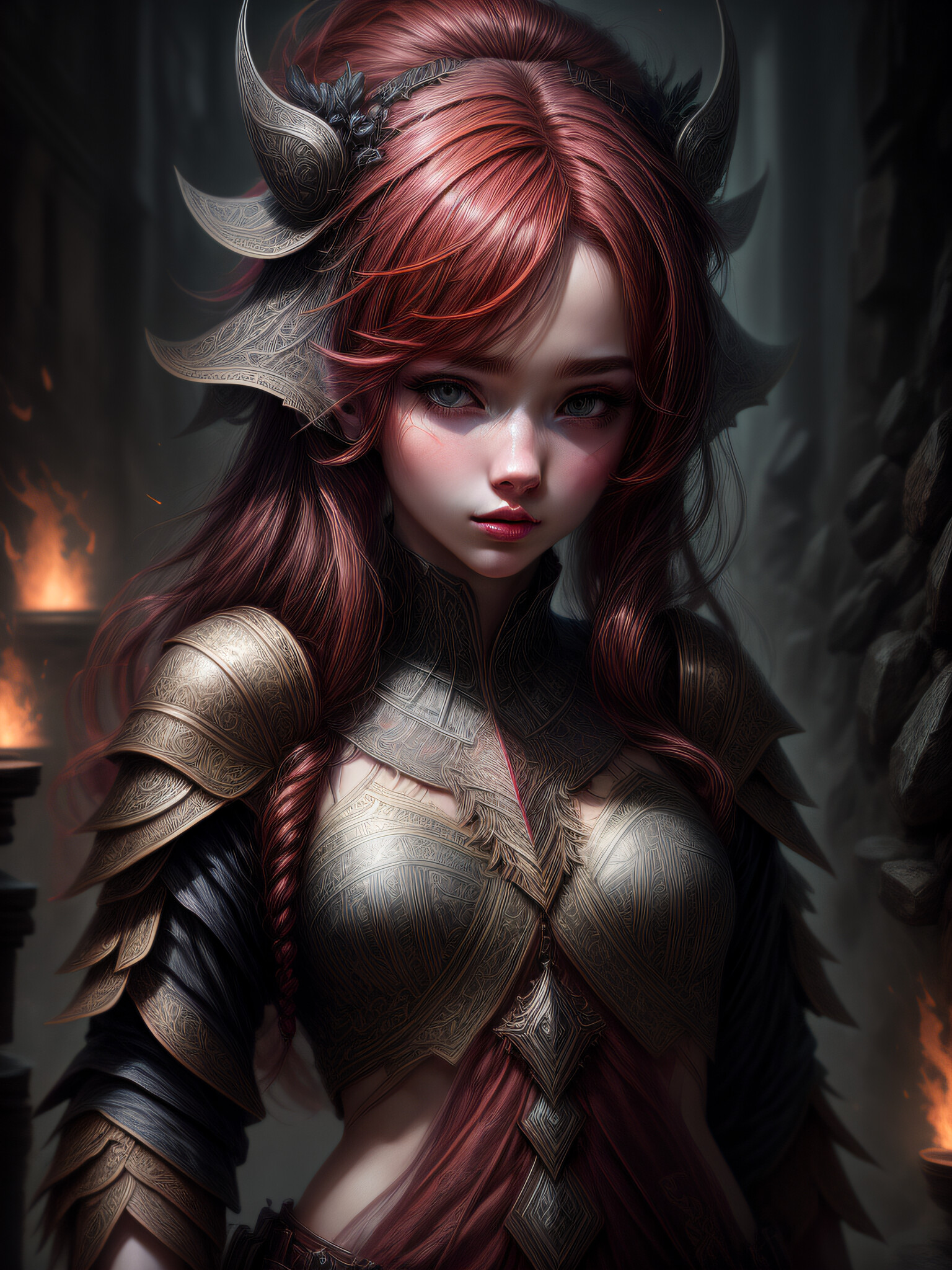 ArtStation - redhead fantasy