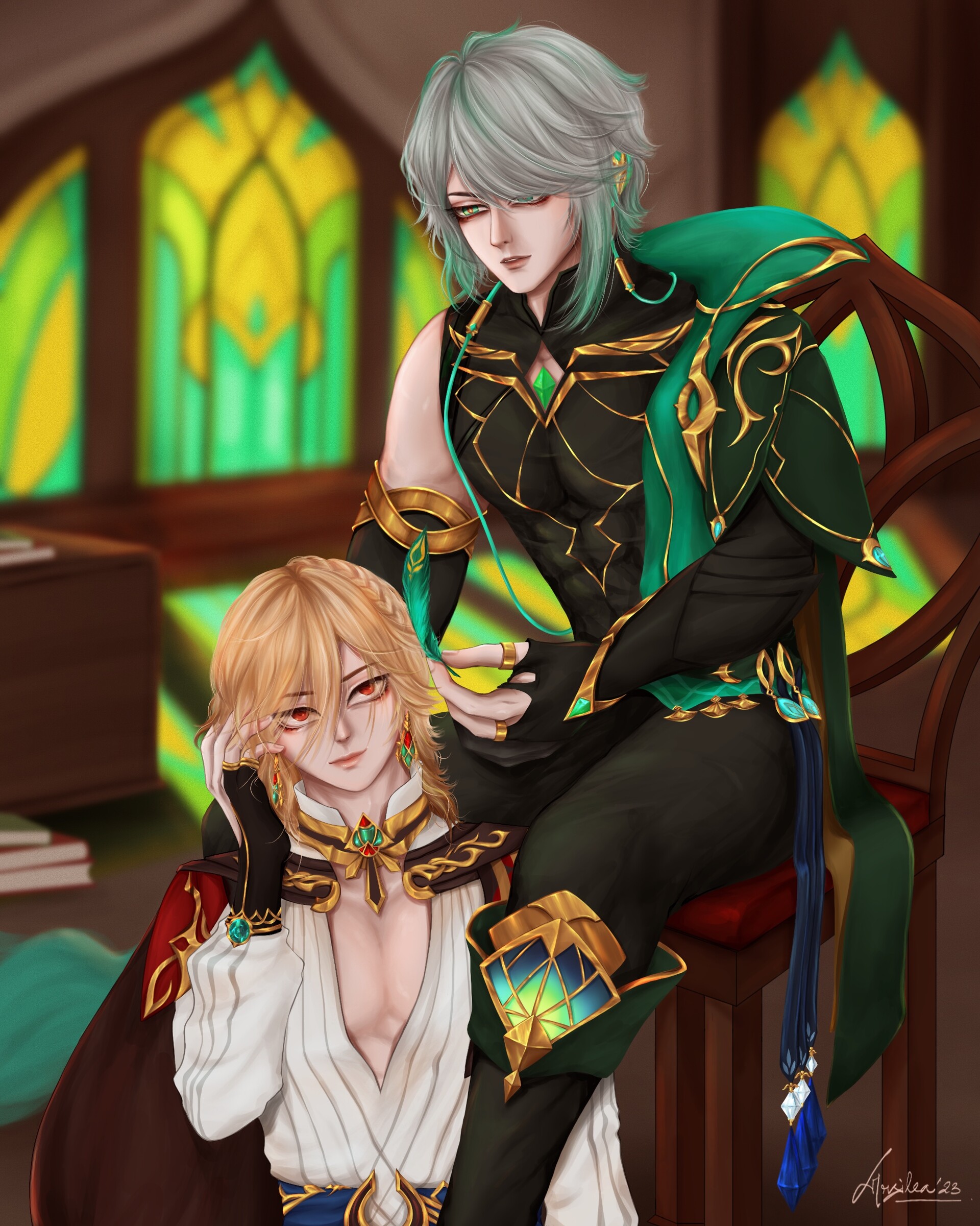 ArtStation - Alhaitham and Kaveh Fanart
