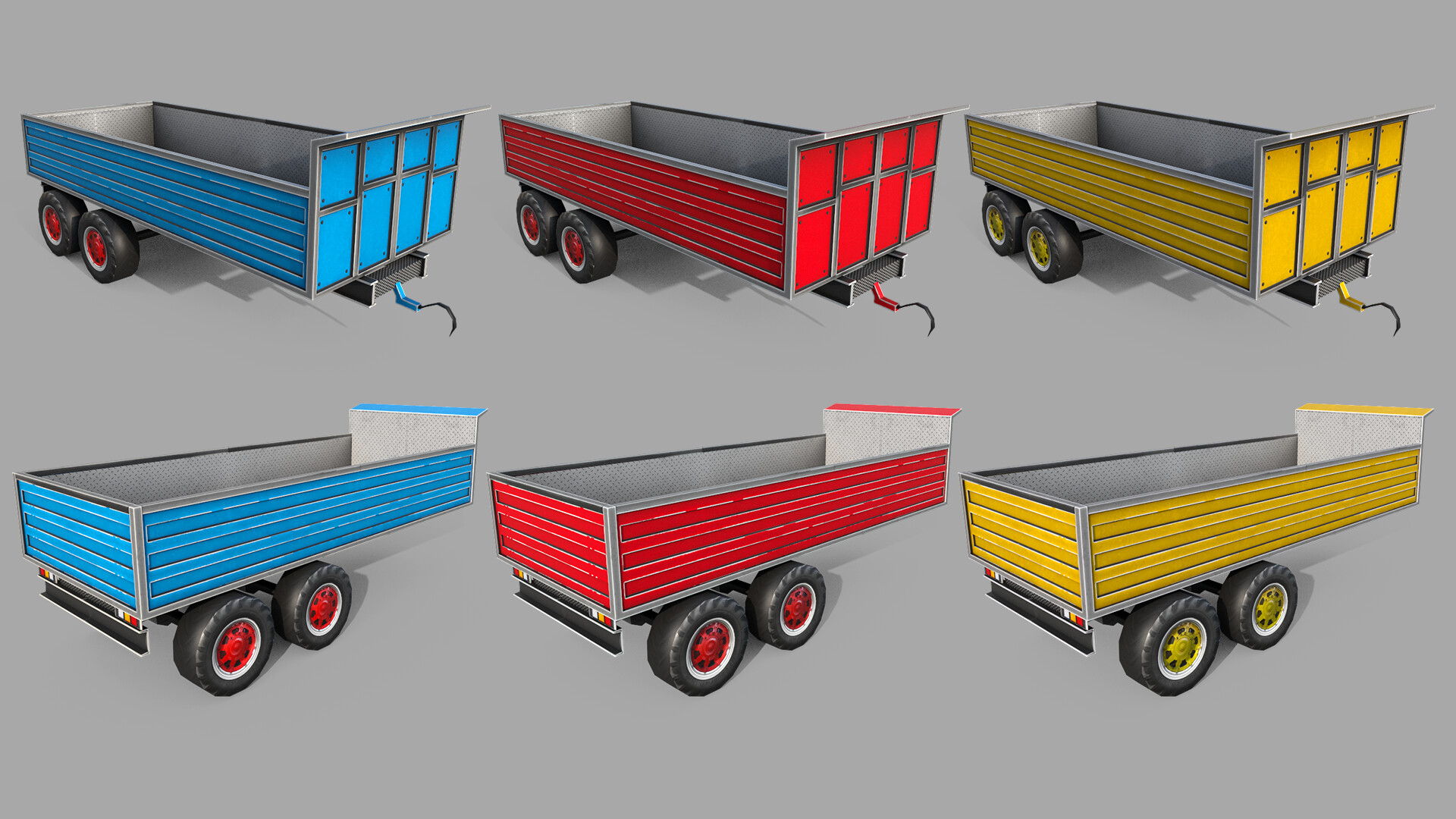 ArtStation - Trolly for Tractor Farming Game Assets