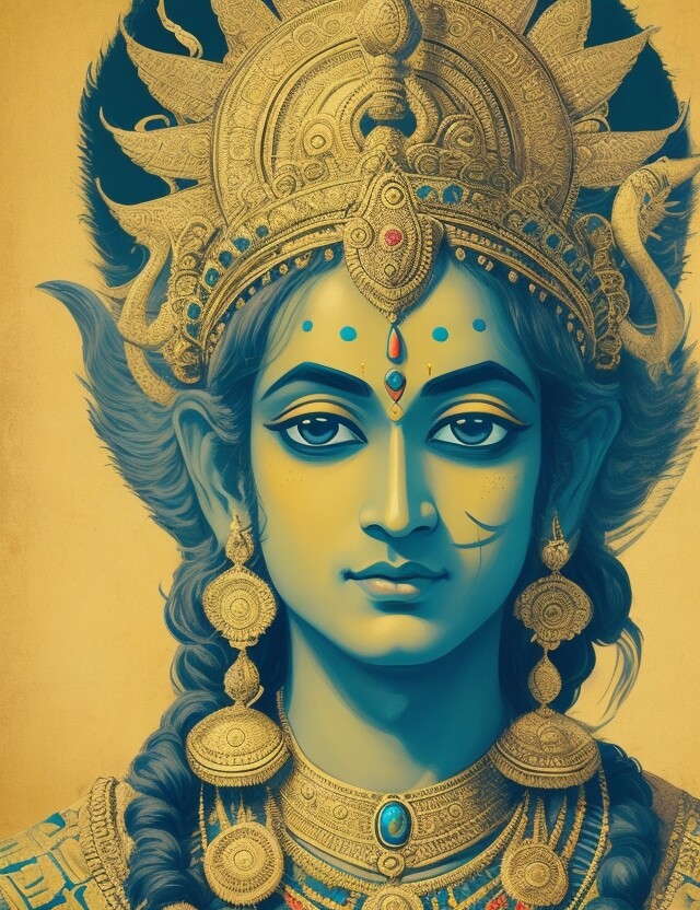 ArtStation - Lord Shree Krishna portrait.