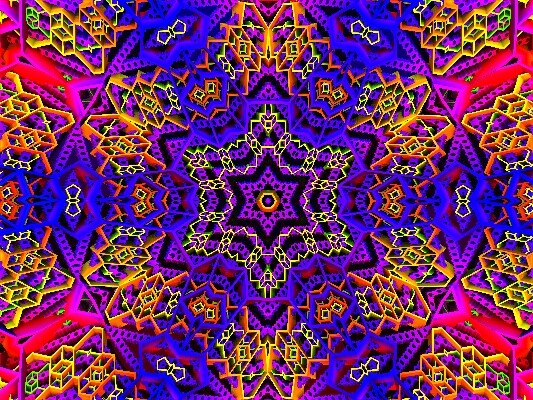 ArtStation - Hexagonal star fractal 87