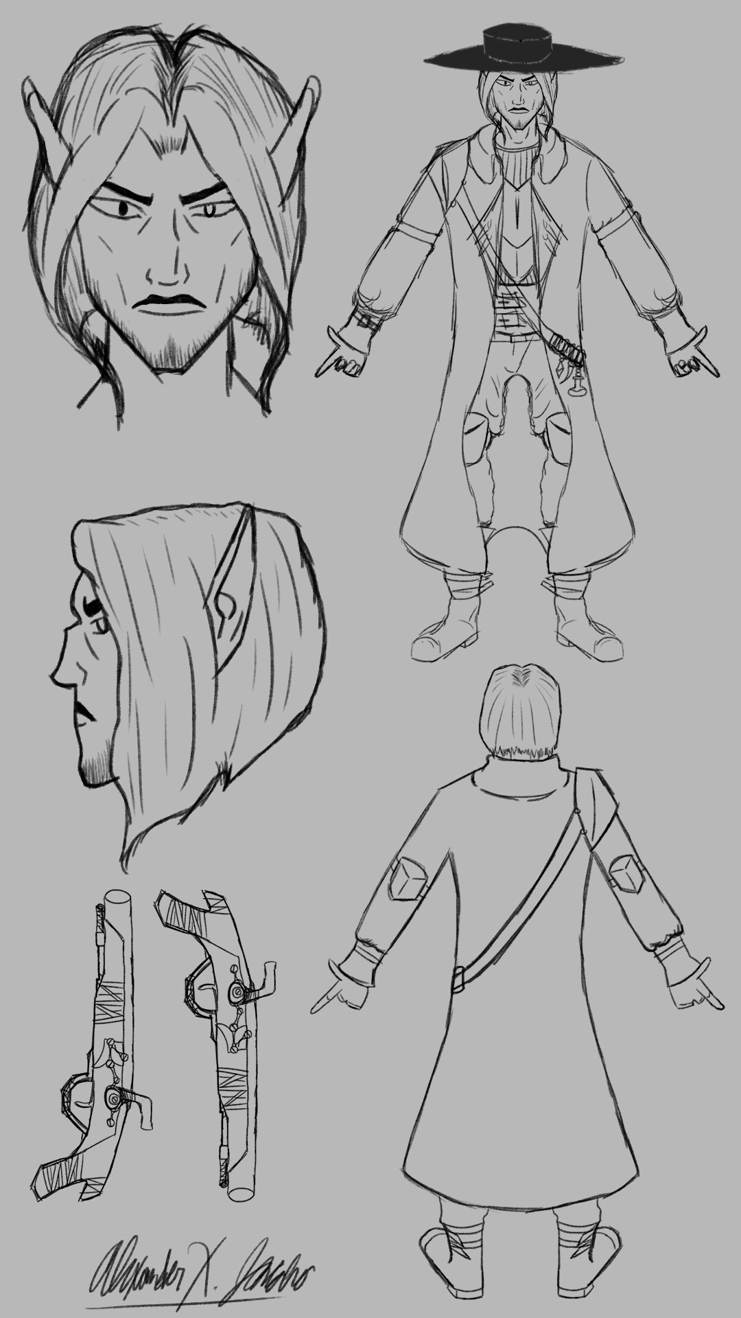 Alexander Jacobo - Drow Elf Gunslinger | Nide Lunargenti