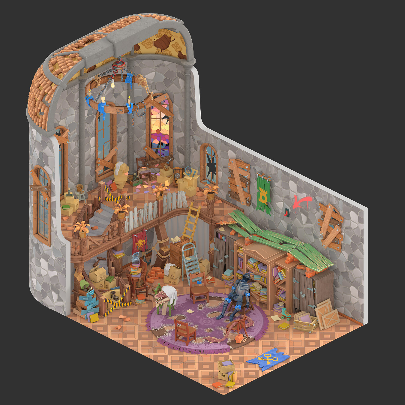 ArtStation - Casual game art. Updated premises with a new interior. The ...