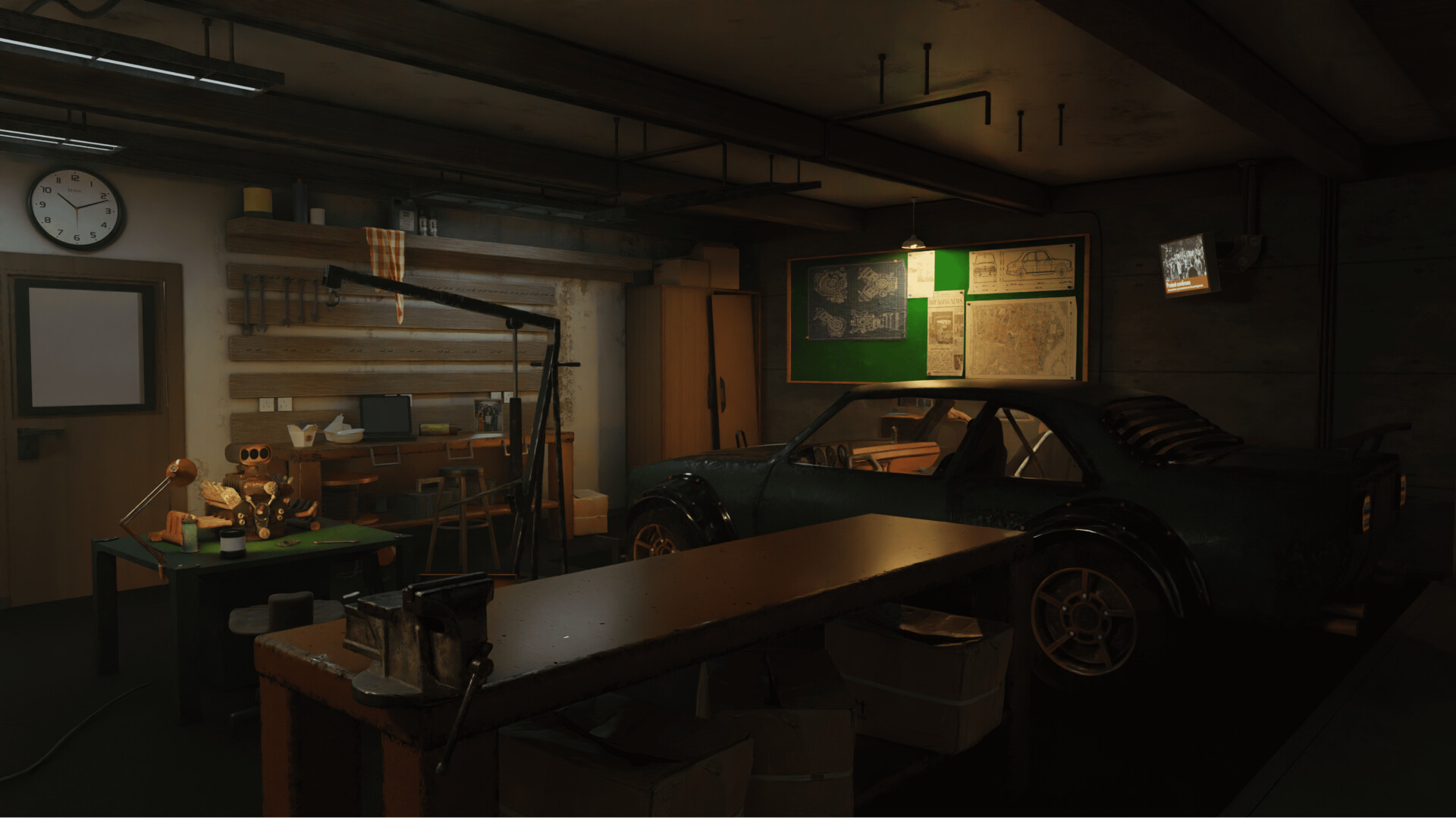 ArtStation - Garage Scene