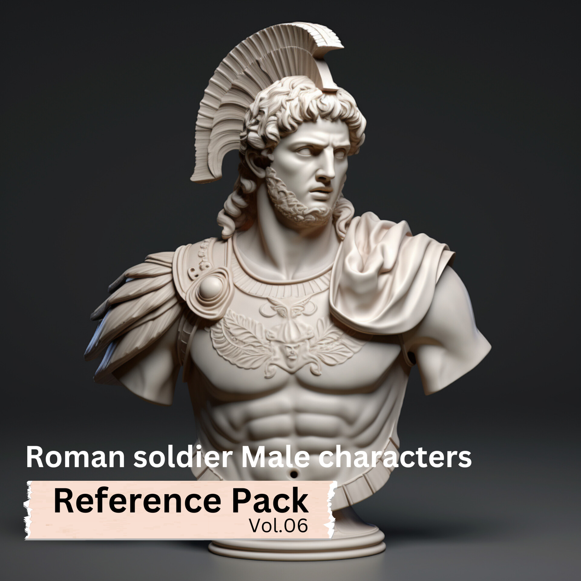 ArtStation - +100 Roman soldier Male Head Sculpt | 4K | Sculpt ...