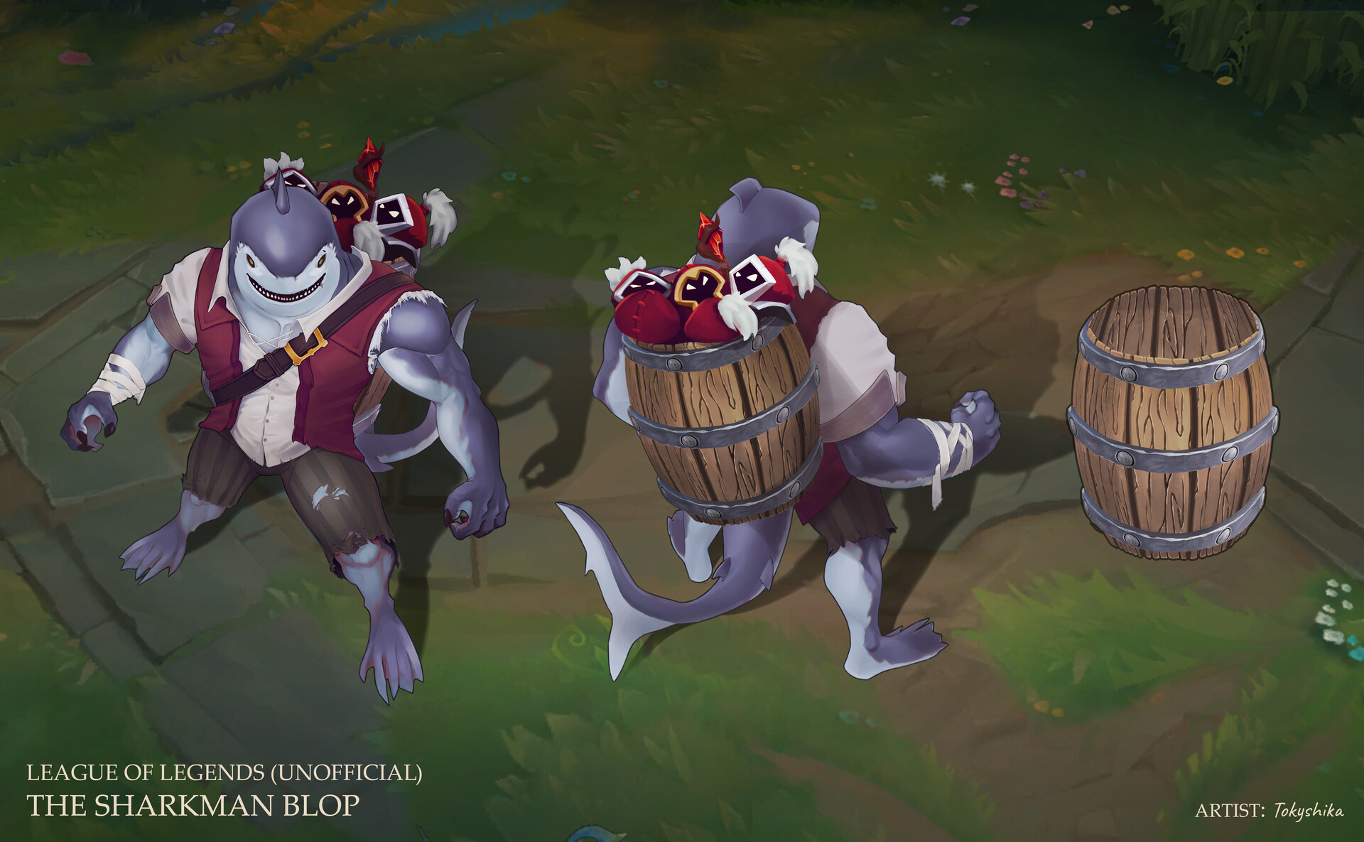 Valeria Izotova - BLOP, THE SHARKMAN | LEAGUE OF LEGENDS FAN CONCEPT ART