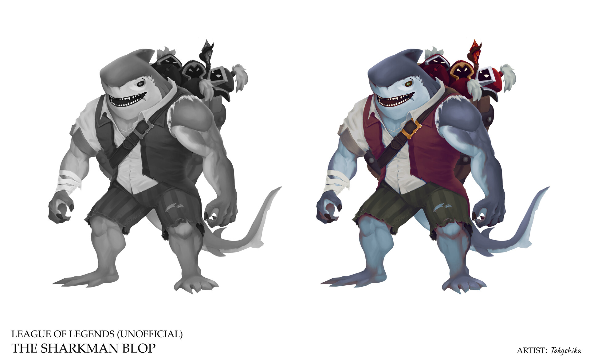 Valeria Izotova - BLOP, THE SHARKMAN | LEAGUE OF LEGENDS FAN CONCEPT ART