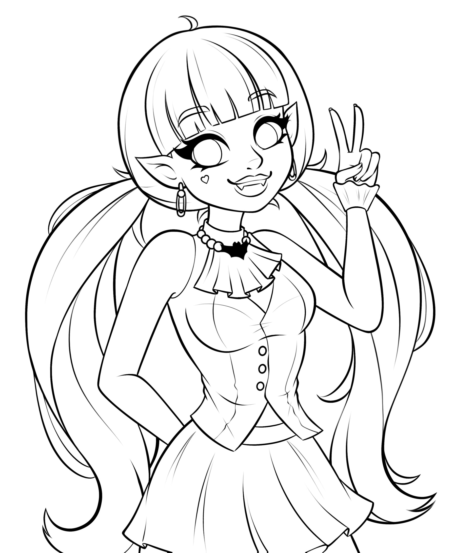 draculaura coloring pages