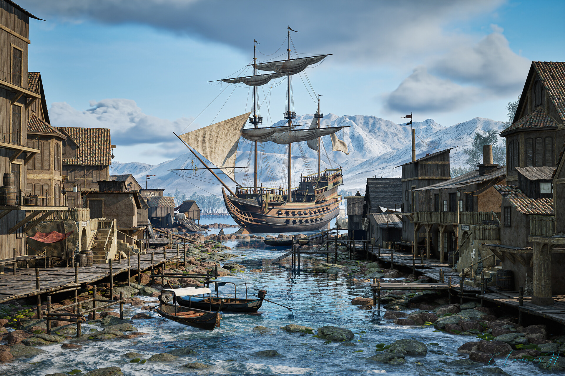 ArtStation - Pirate Village