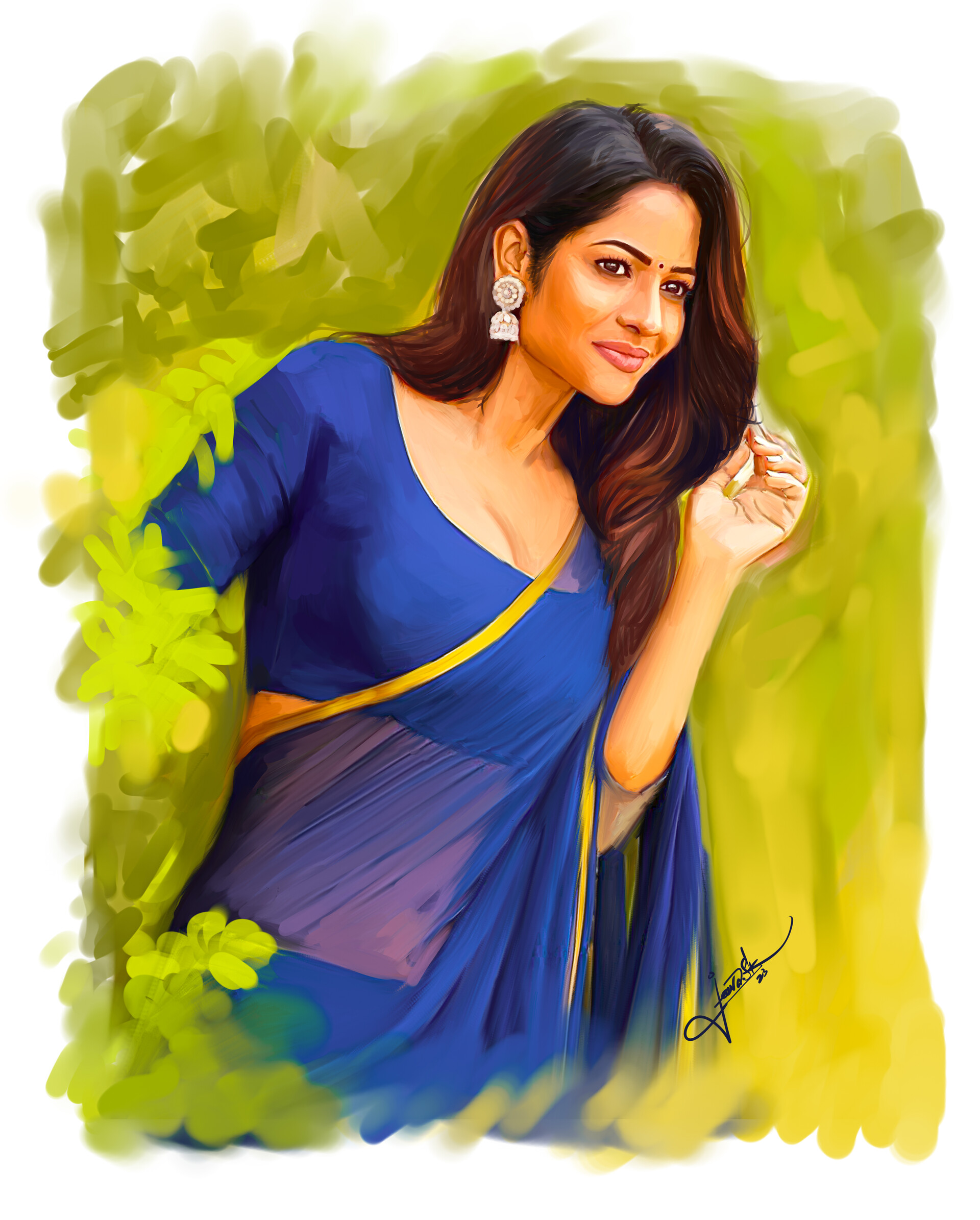 ArtStation - Serial Actress Leesha Eclairs Painting 2023 #LeeshaEclairs #painting