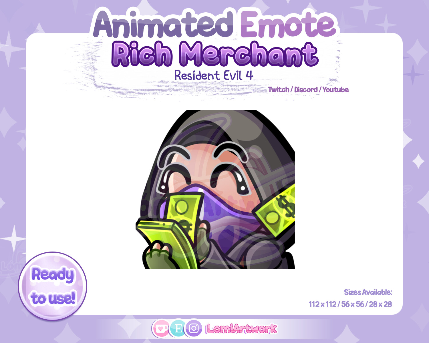 ArtStation - Resident Evil 4 - Merchant Rich Animated Emote - Twitch ...