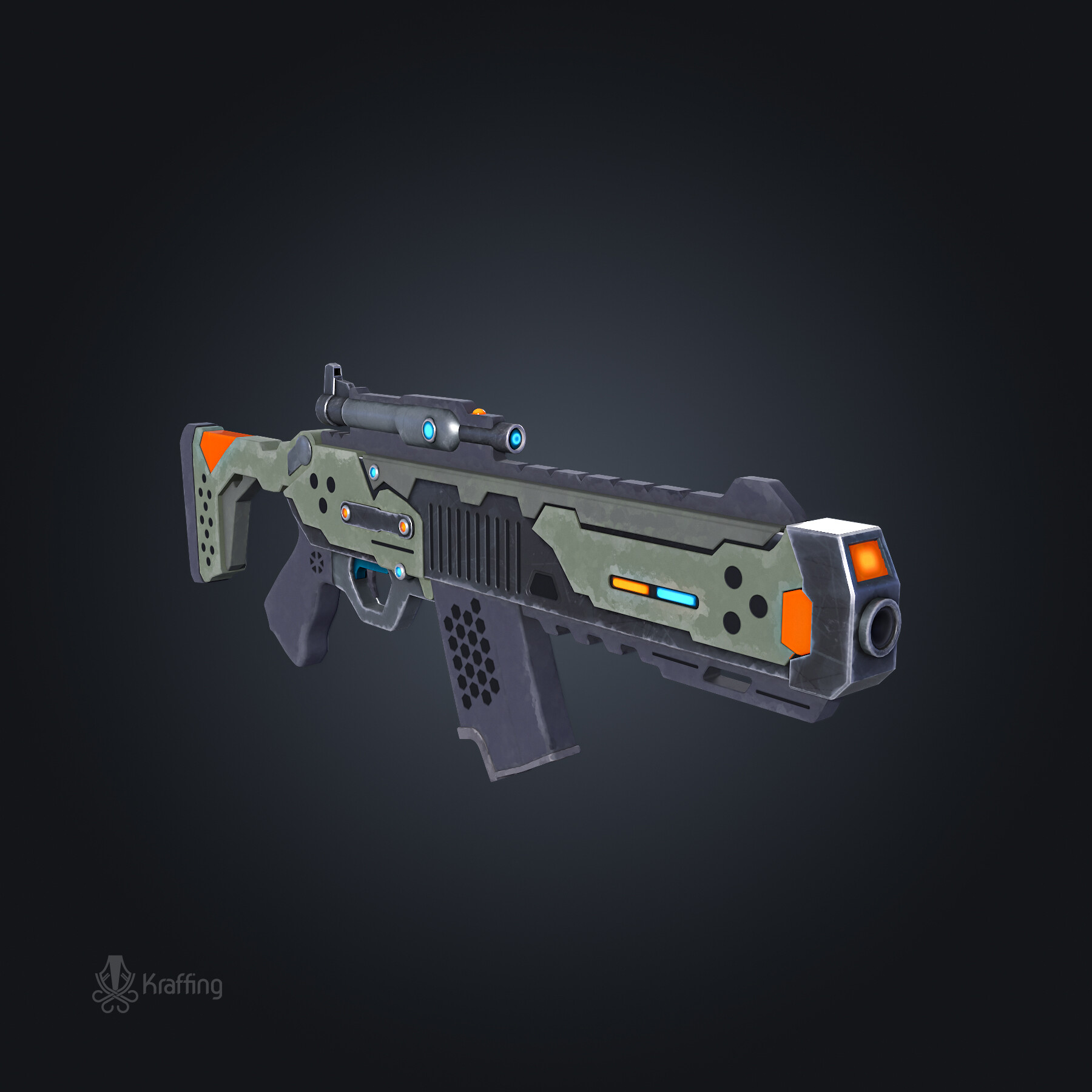 ArtStation - Futuristic Rifle V2