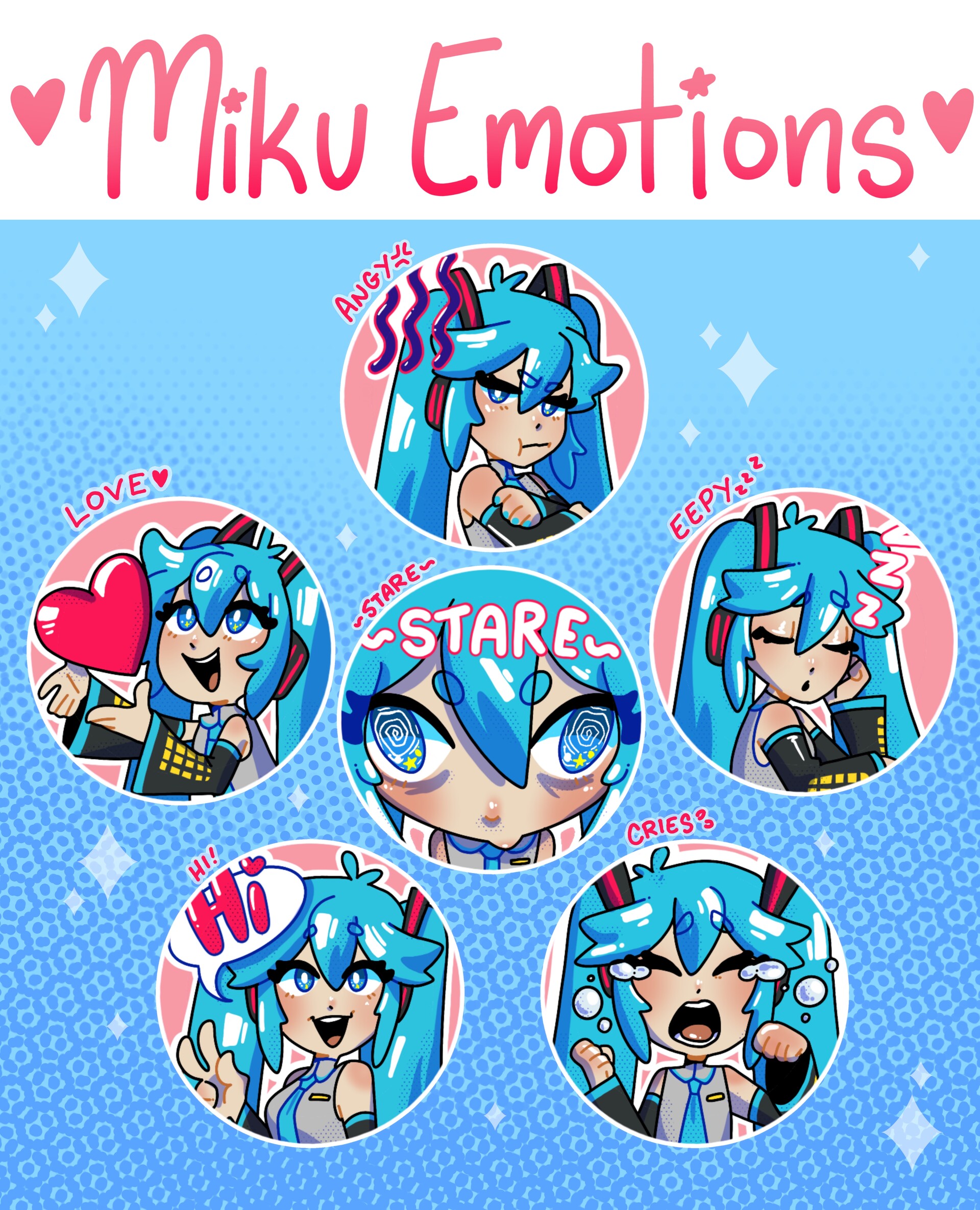 ArtStation - Miku Emotion Buttons