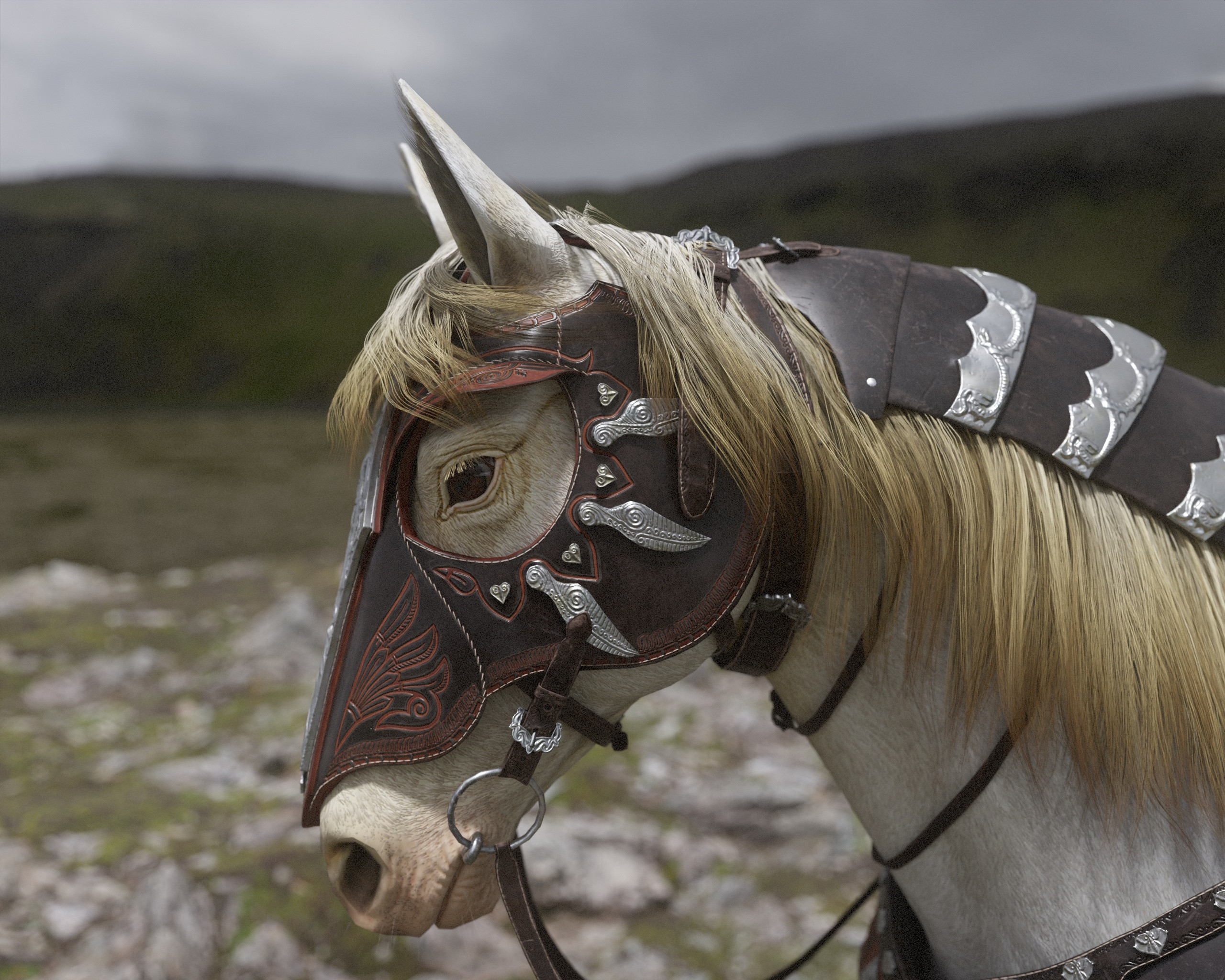 Medieval Armored Horse