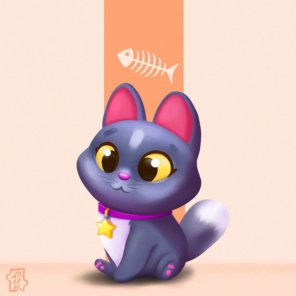 ArtStation - Cute cat
