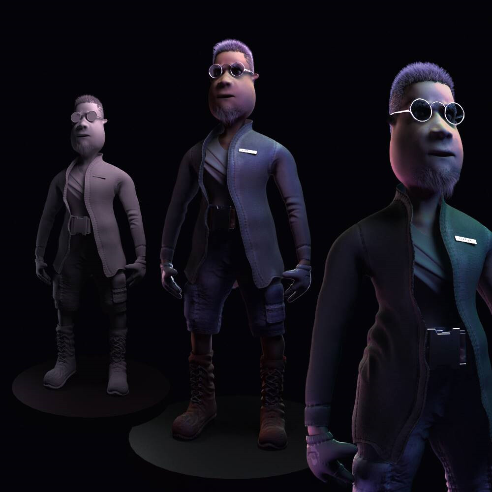 ArtStation - Agent Davis GAME CHARACTER