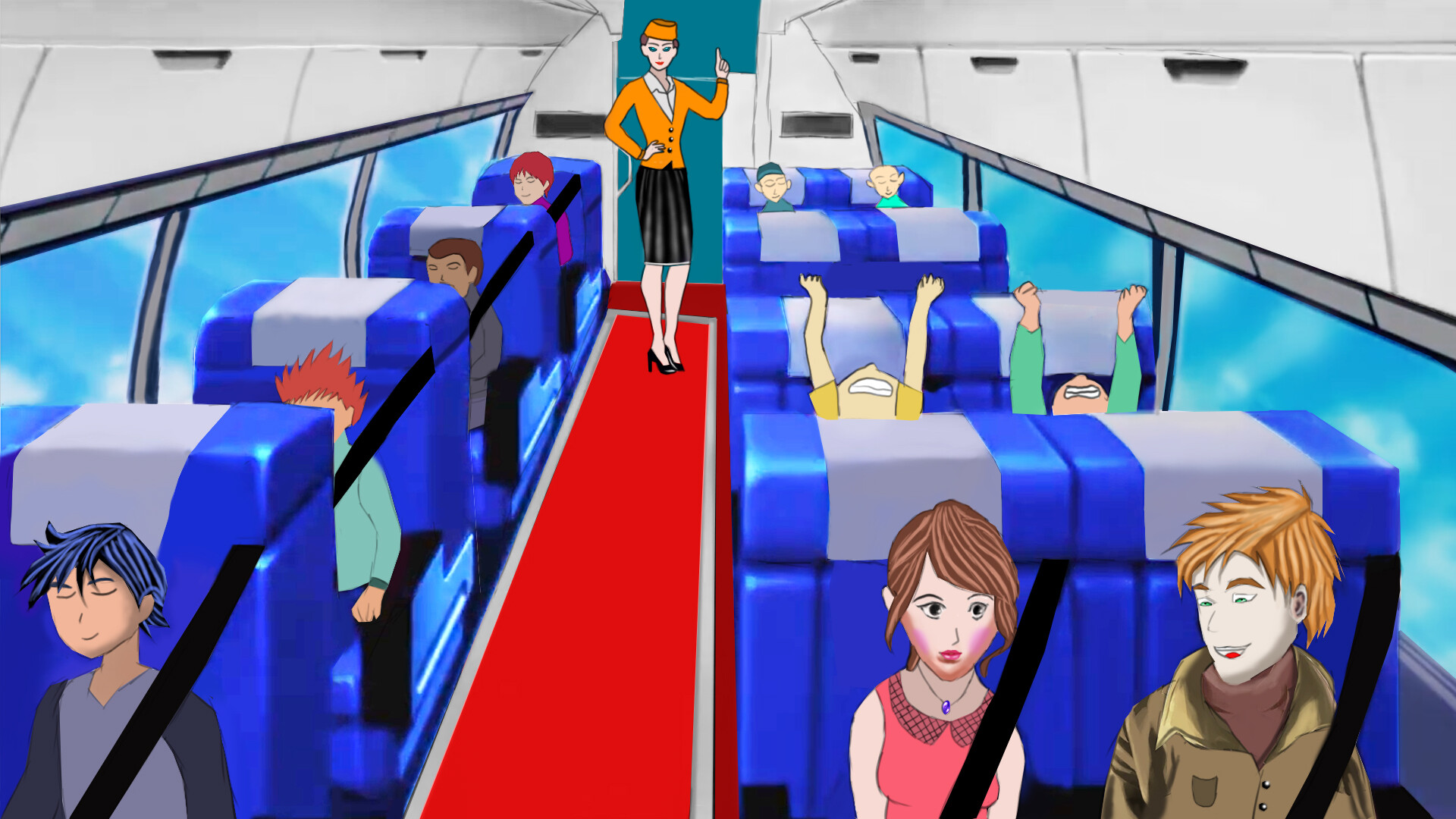 ArtStation - Plane interior concept art