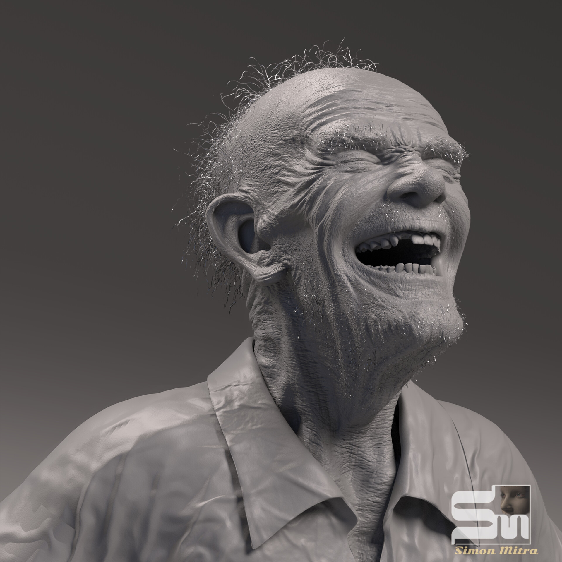 ArtStation - Old Man Smile