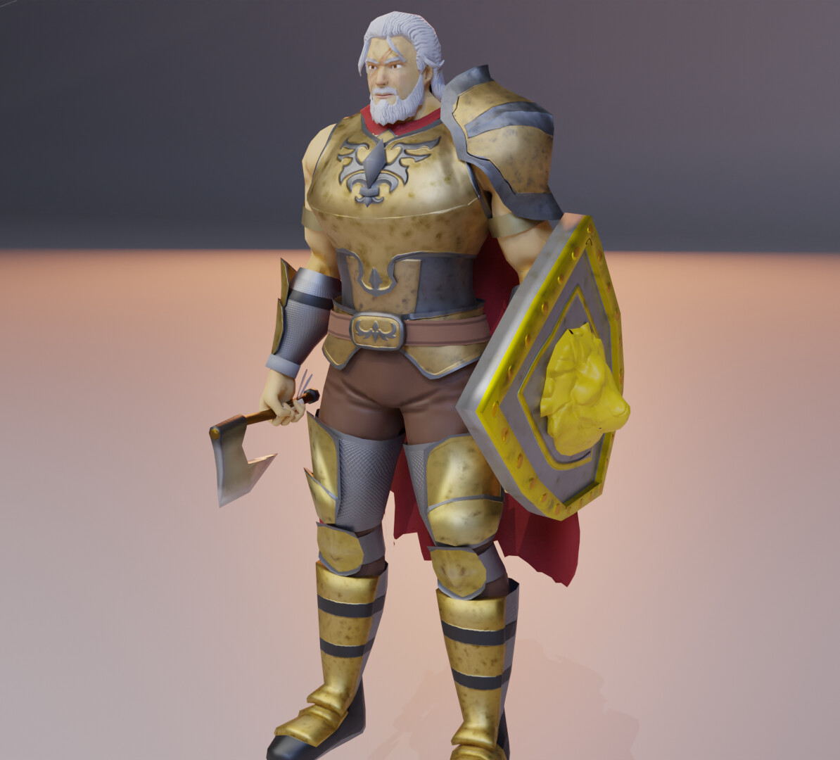 ArtStation - Warrior knight low-poly for game