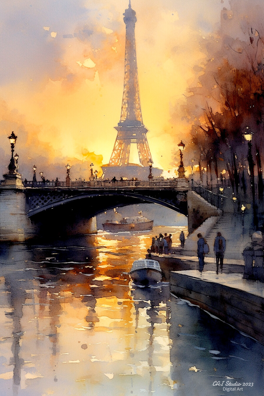 ArtStation - Evening light in Paris