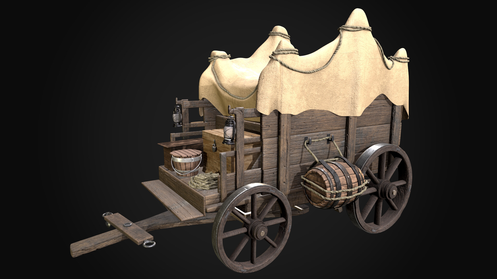 ArtStation - Wooden Wagon