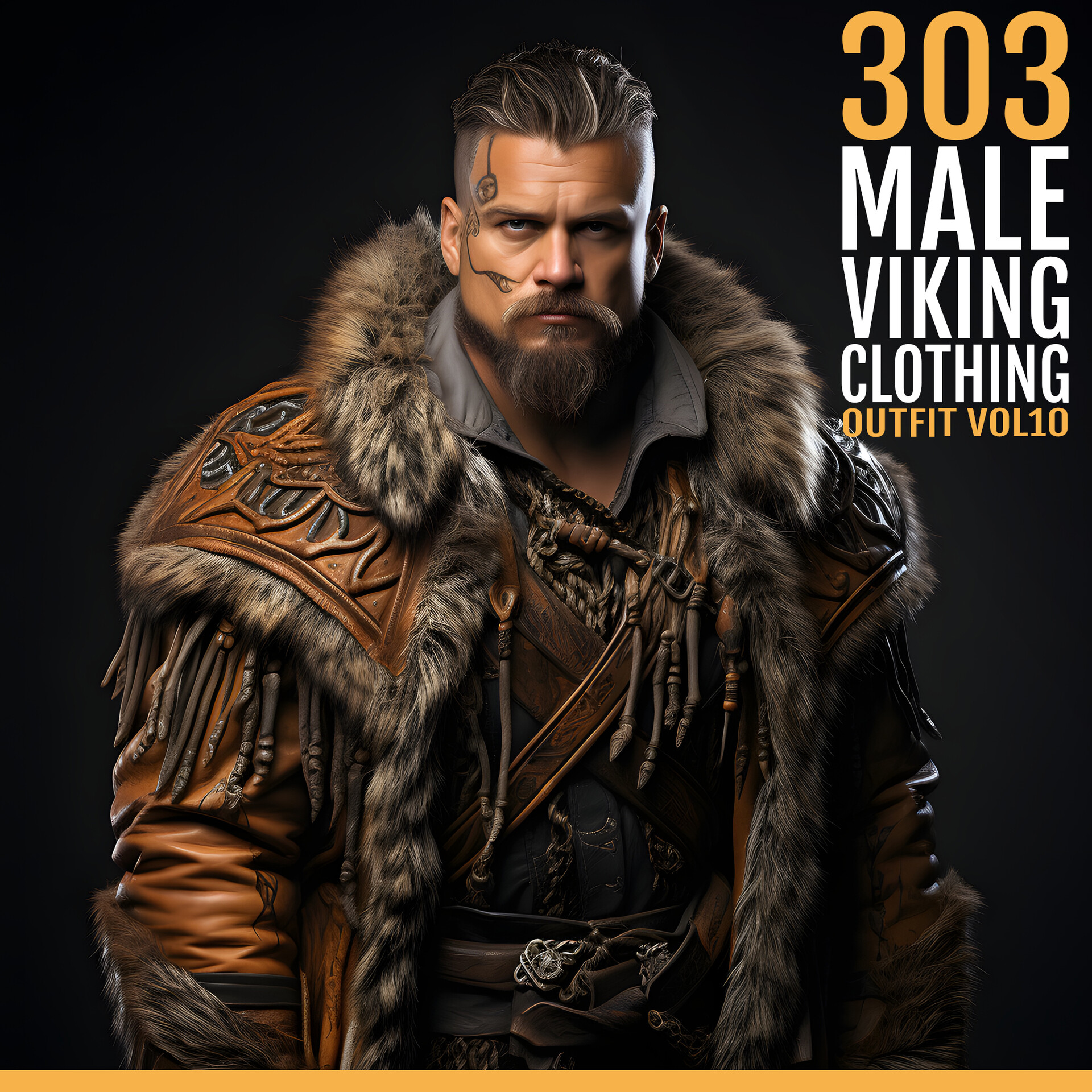 ArtStation - 303 Male Viking Clothing VOL10