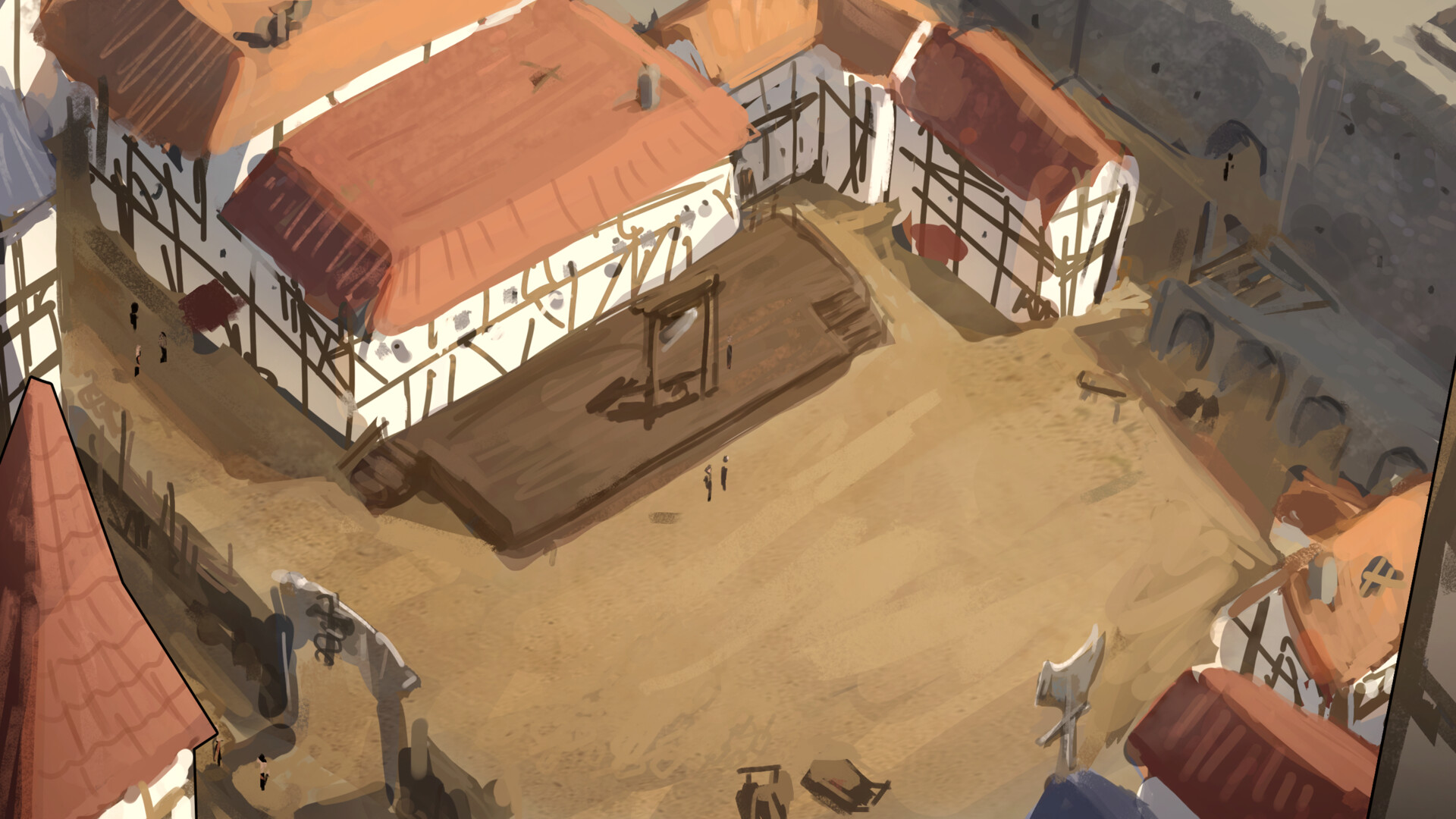 ArtStation - Execution Grounds Environment Concept Art