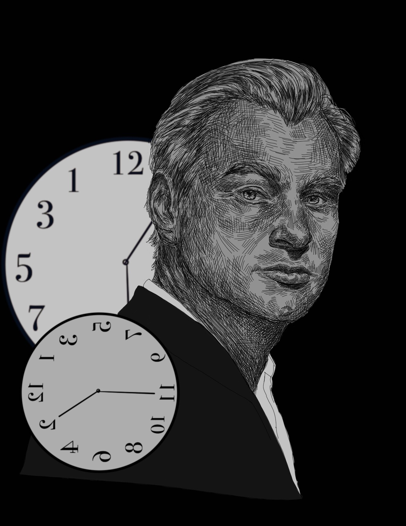 ArtStation - Christopher Nolan, digital portrait