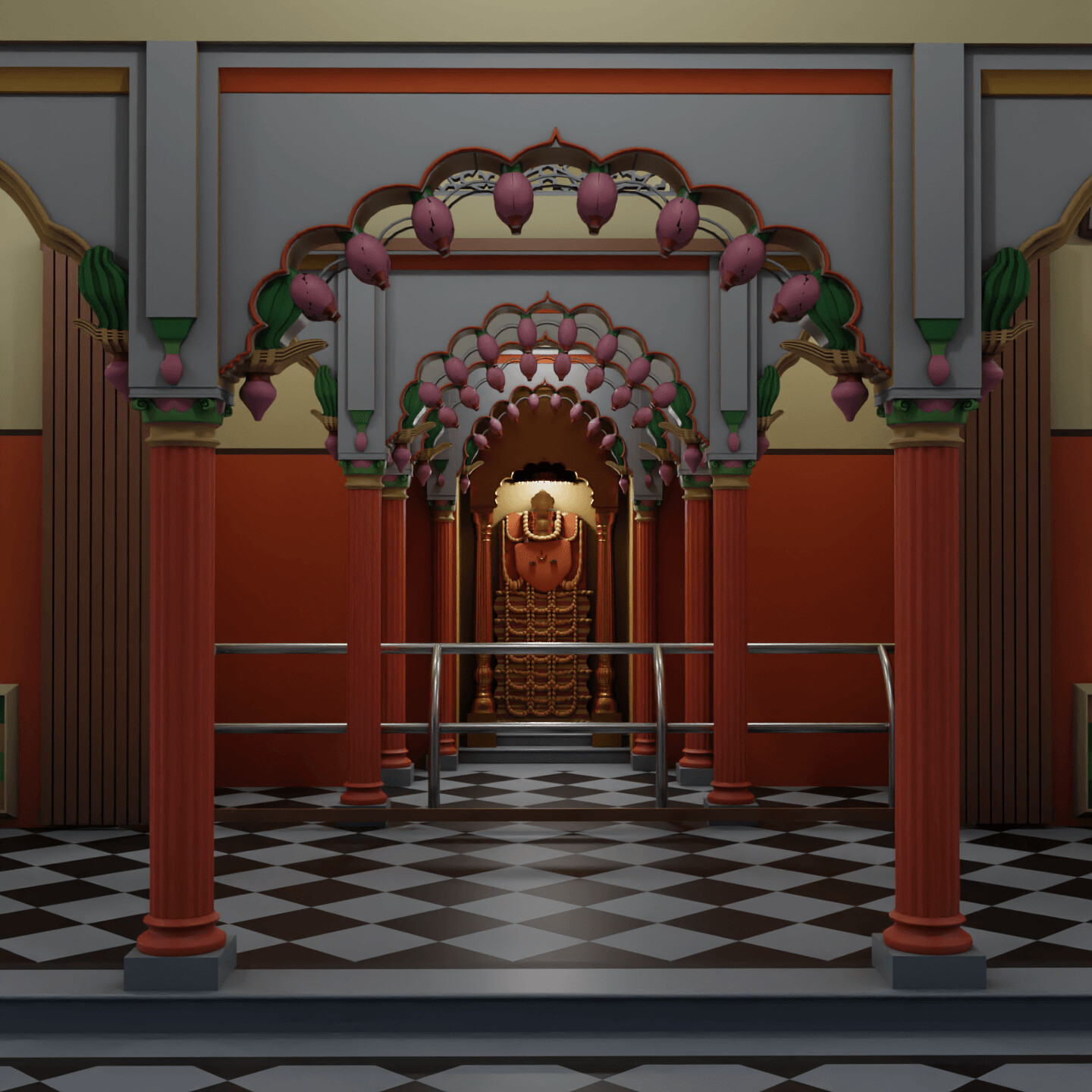 Hindu Temple Interior