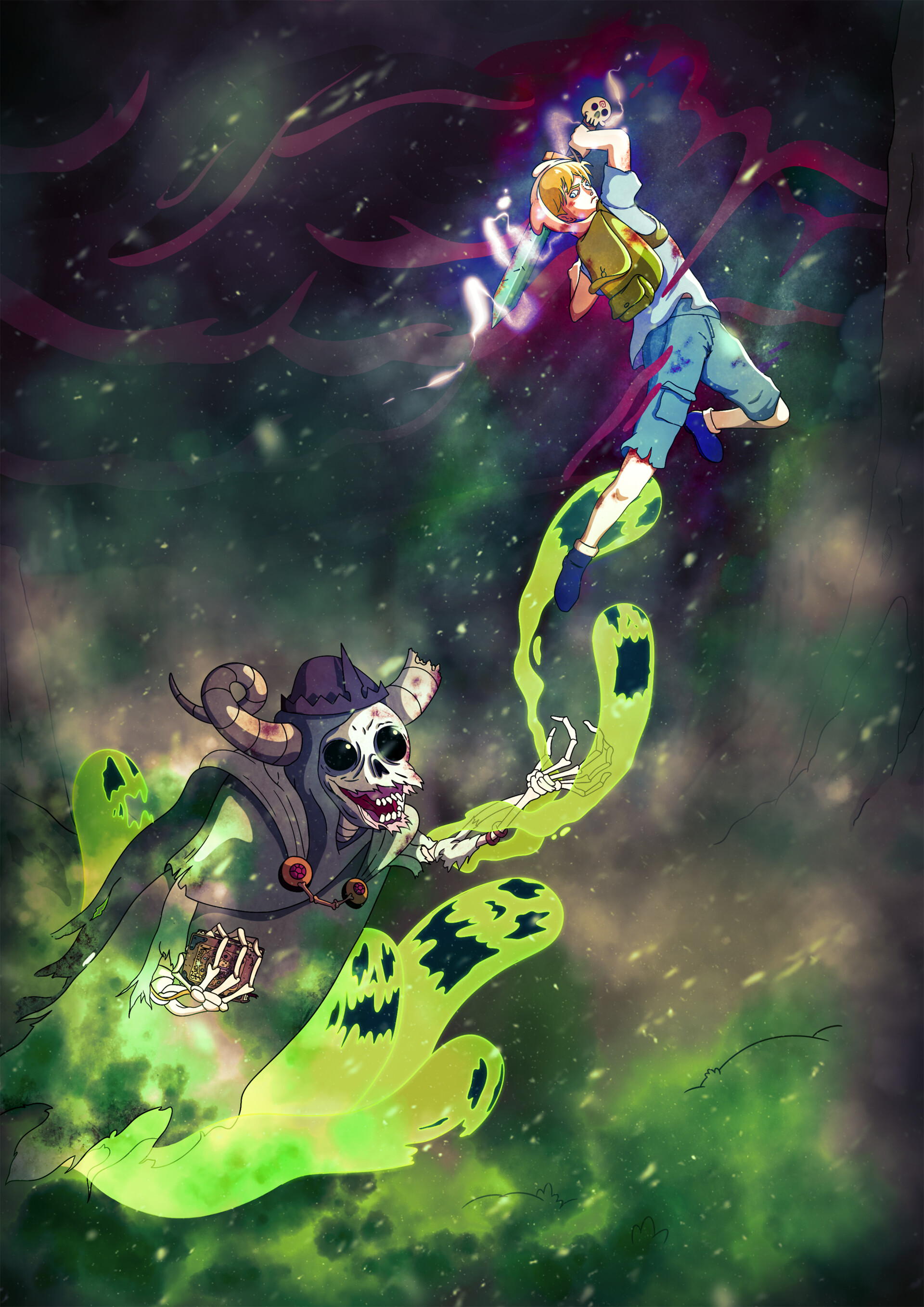 ArtStation - Finn vs Lich Anime ! ⚔️🌠