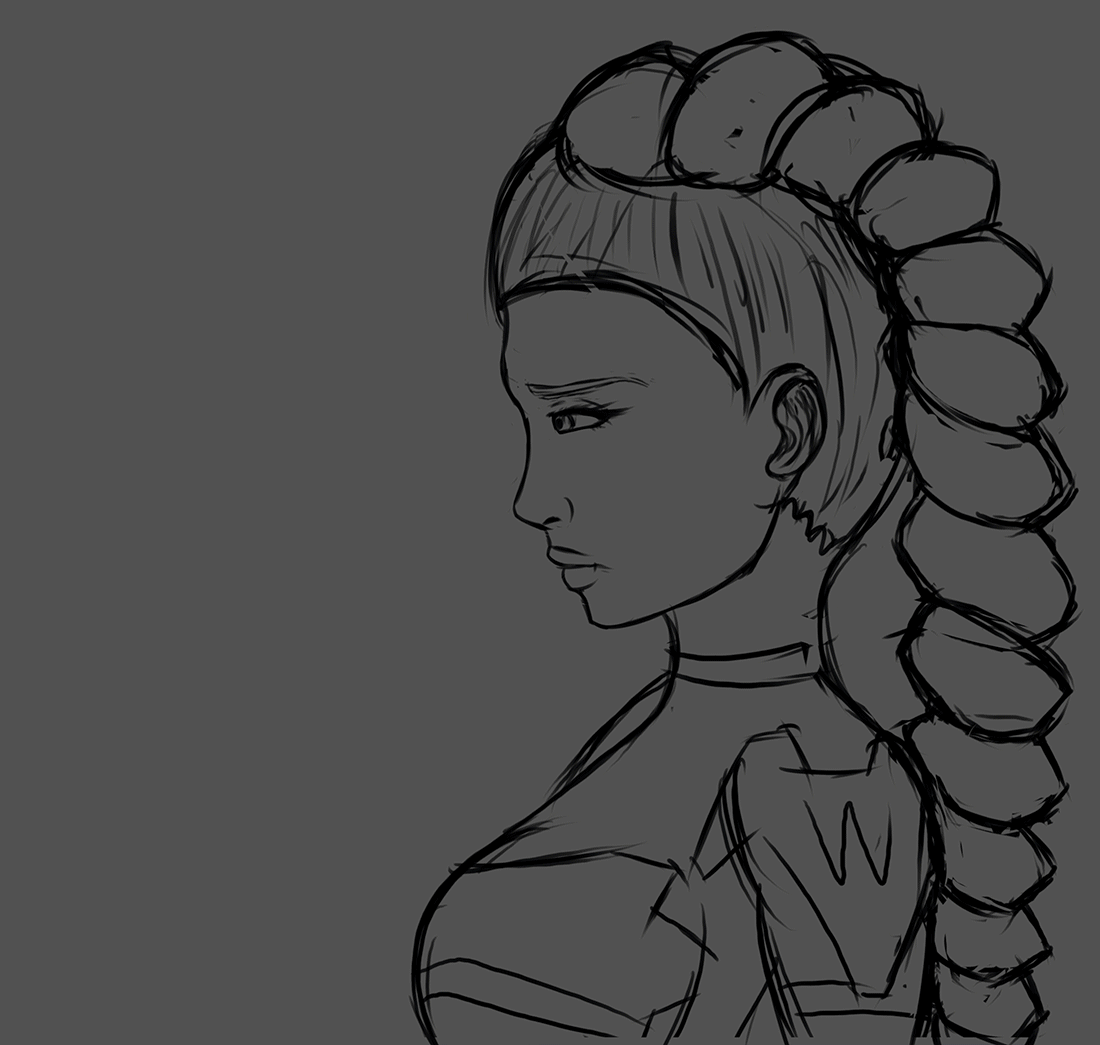 how to draw widowmaker from overwatch step by step