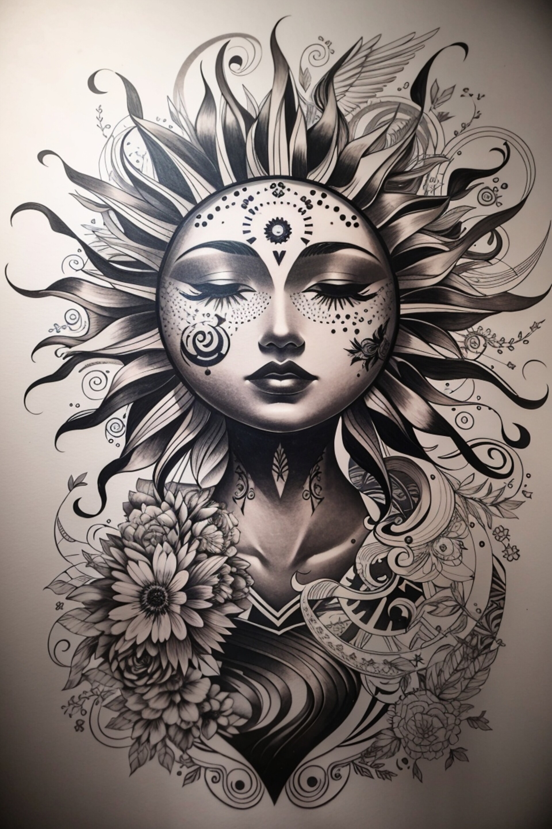 ArtStation - sun note tattoo