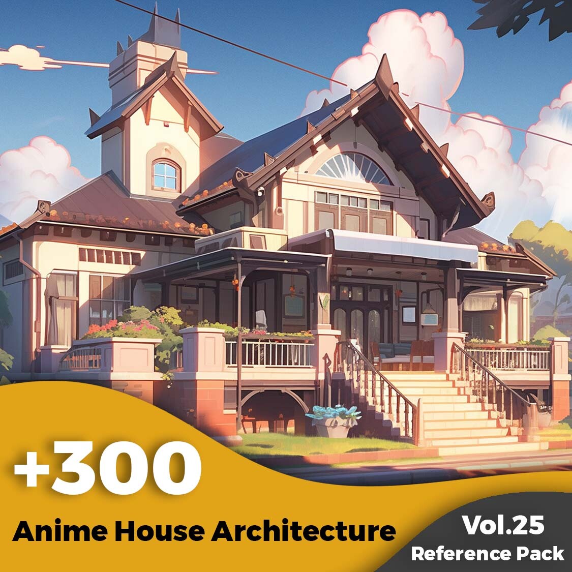 Concept Art - +300 Anime House Architecture Concept (4K) | Vol_27