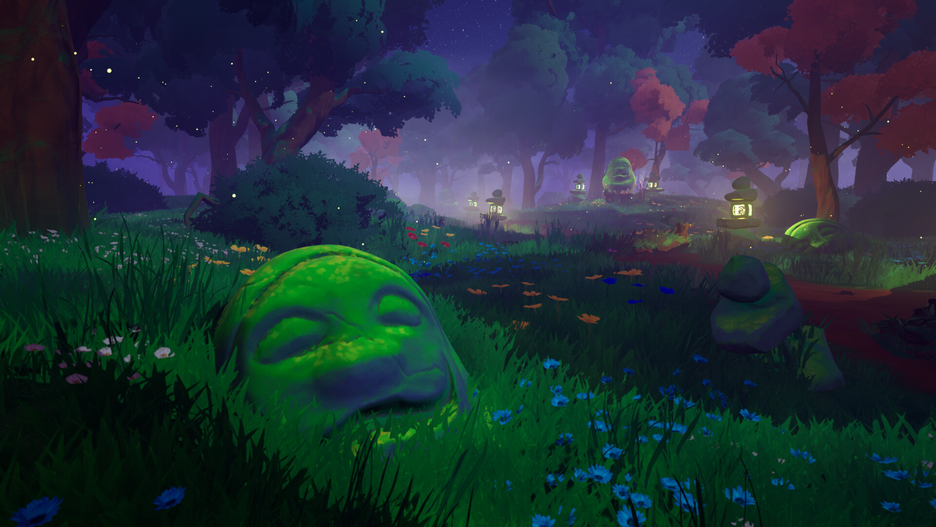 ArtStation - Night forest.