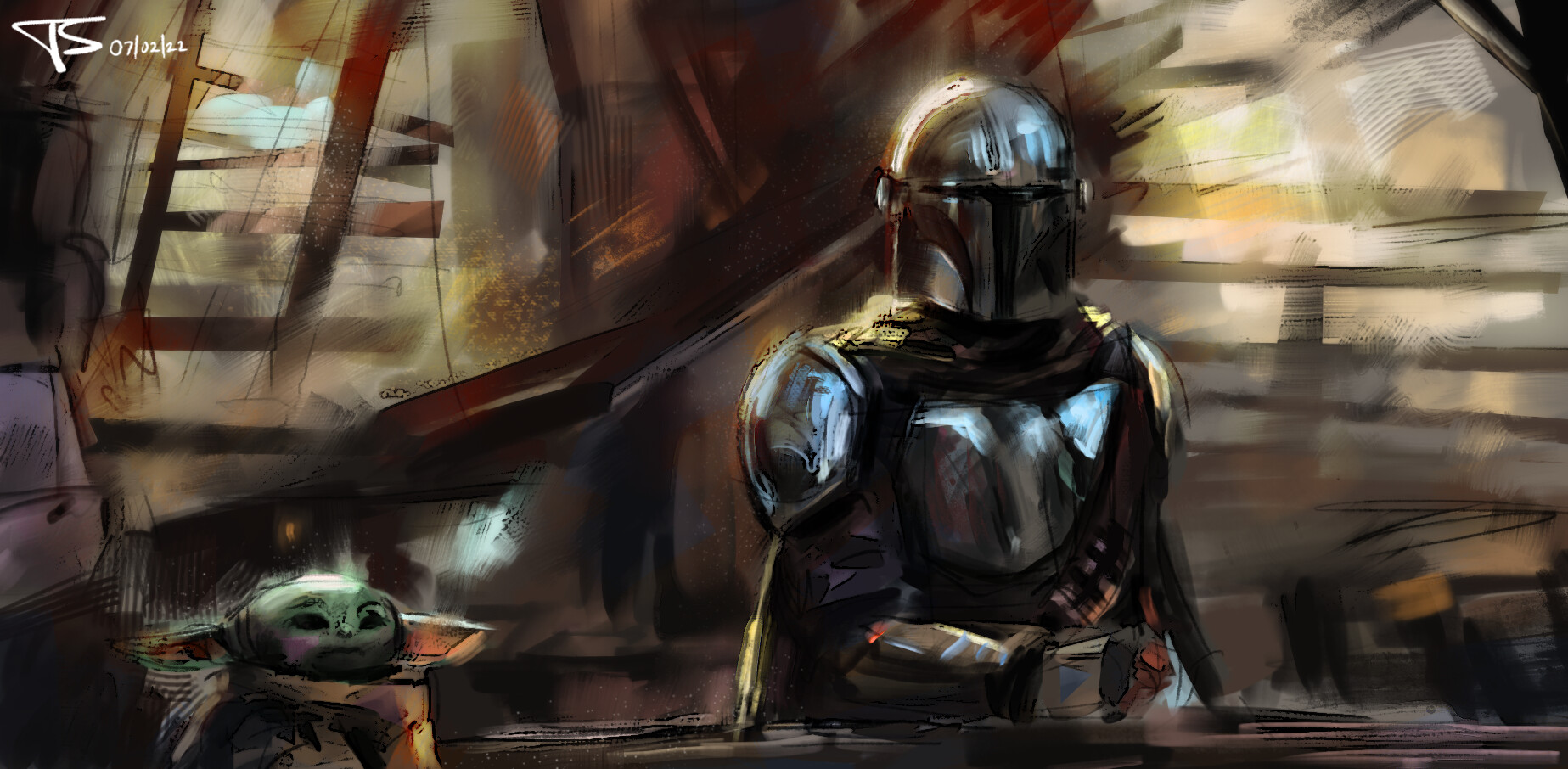 ArtStation - Mando and the child