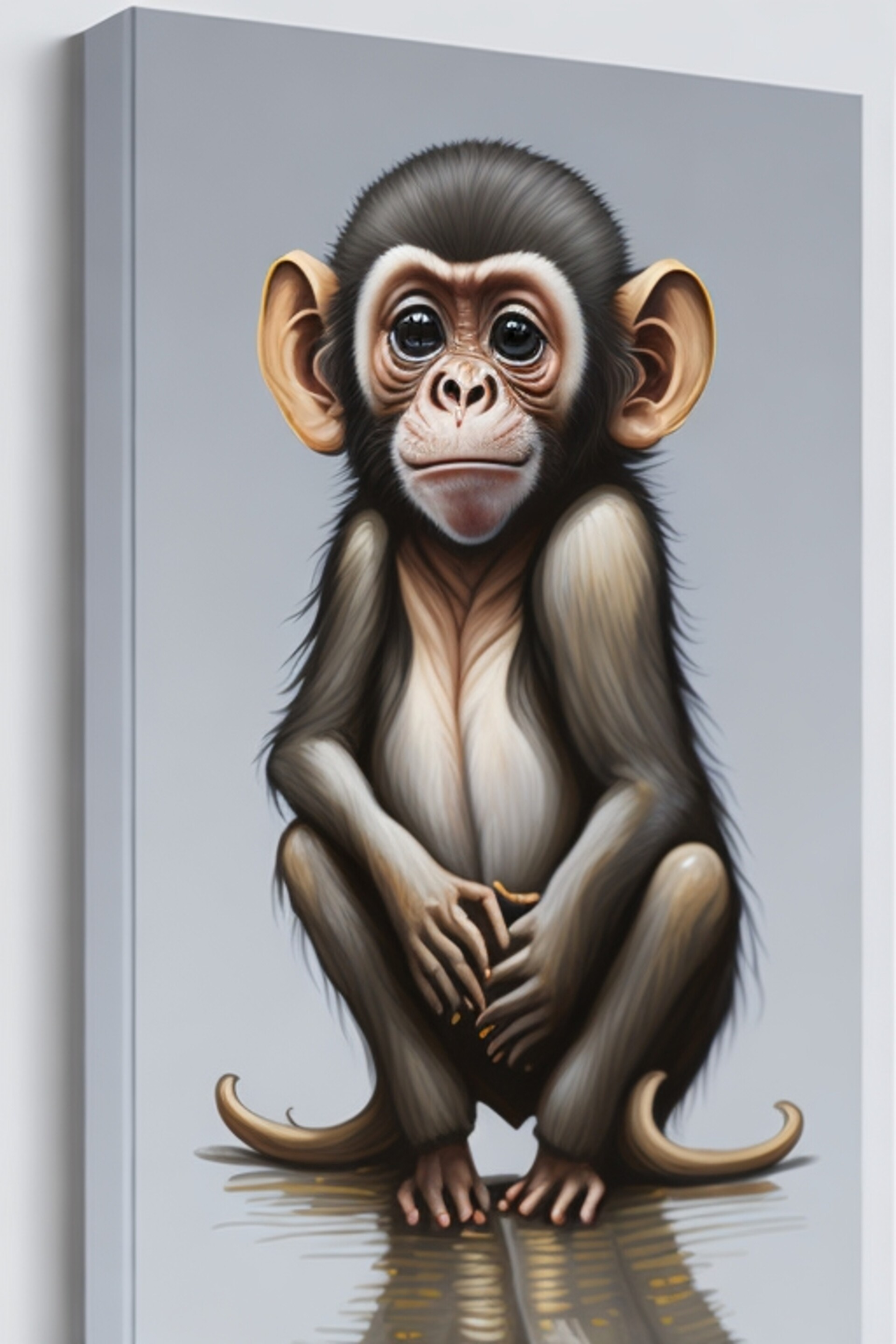 ArtStation - Art of Cute monkey painting wall art design
