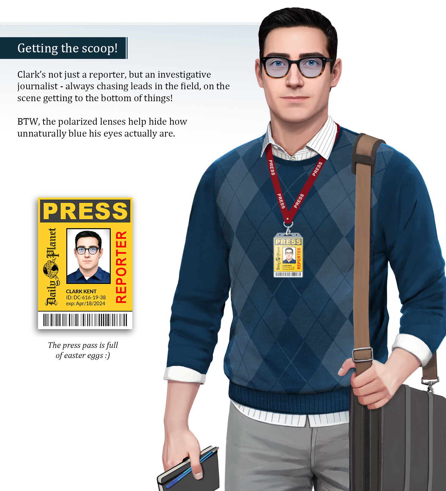 Clark Kent Press Pass