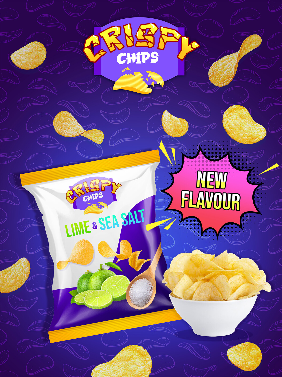 Theodora Martinez Lopez - Crispy Chips Poster + Billboard Mockup ...