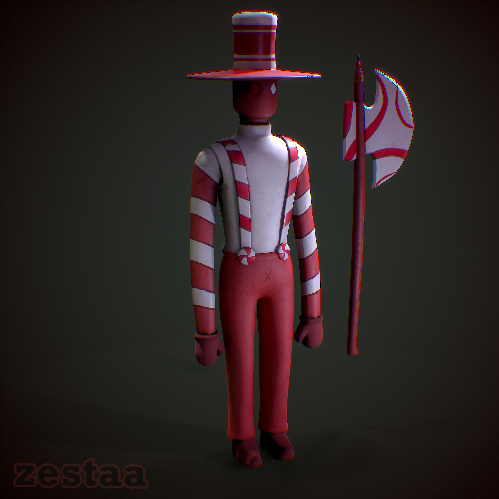ArtStation - Jack the peppermint slenderman character