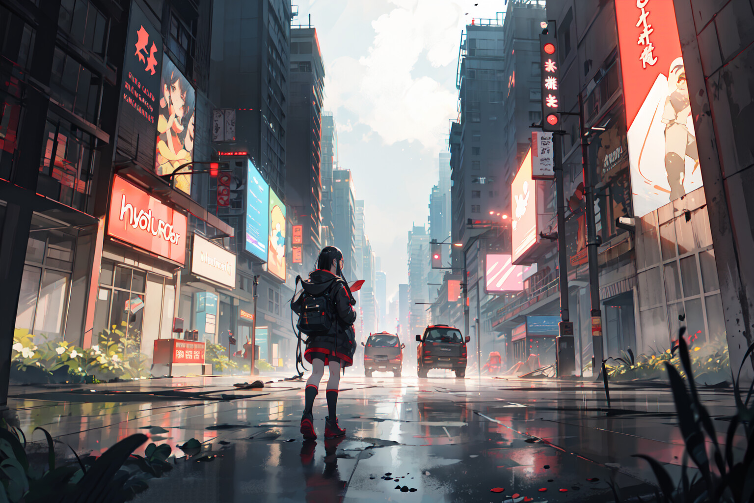 4K Anime Reference Art for Artists and Enthusiasts - Abandoned City ...