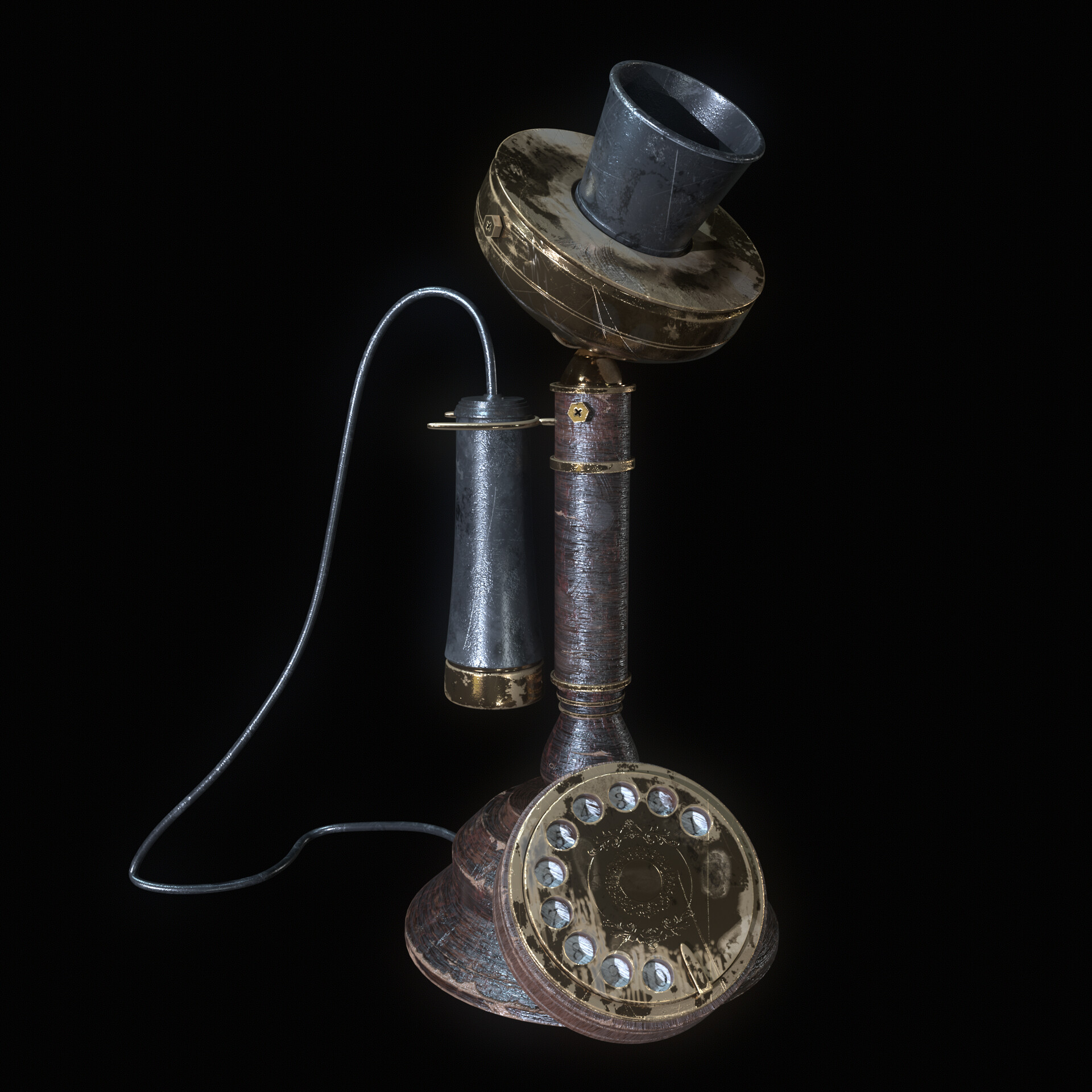 ArtStation - Old Telephone Prop Model