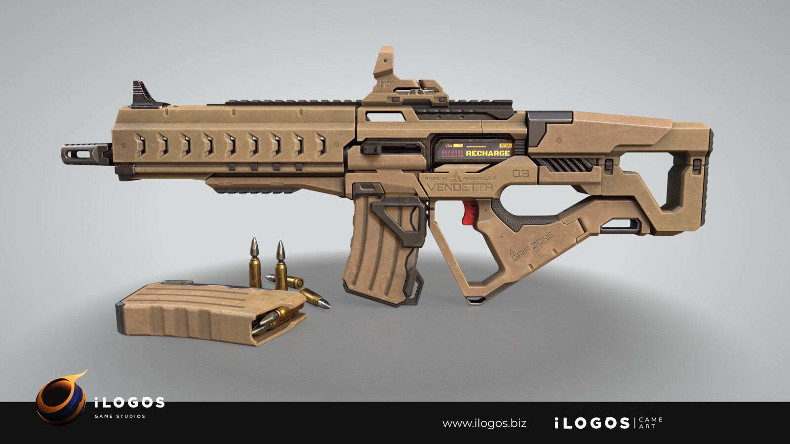 iLogos Game Studios - VENDETTA SMG Rifle Gun